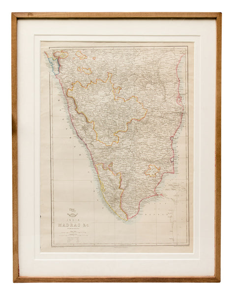 Map of Madras and Surrounds, 1863 – Artisera
