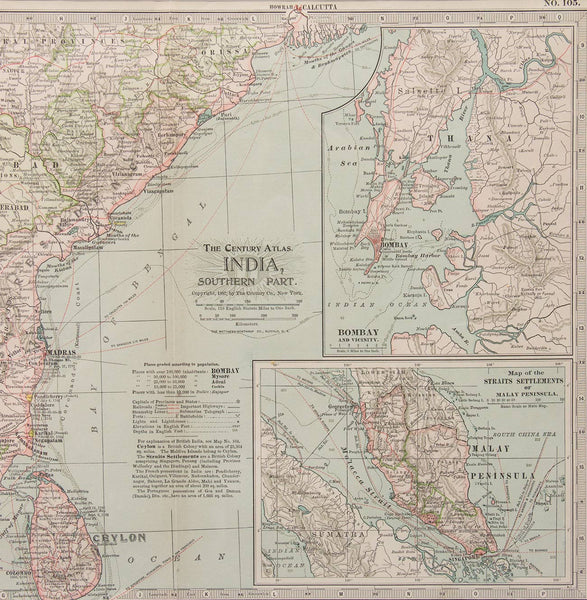 Map of Southern India, 1897 – Artisera